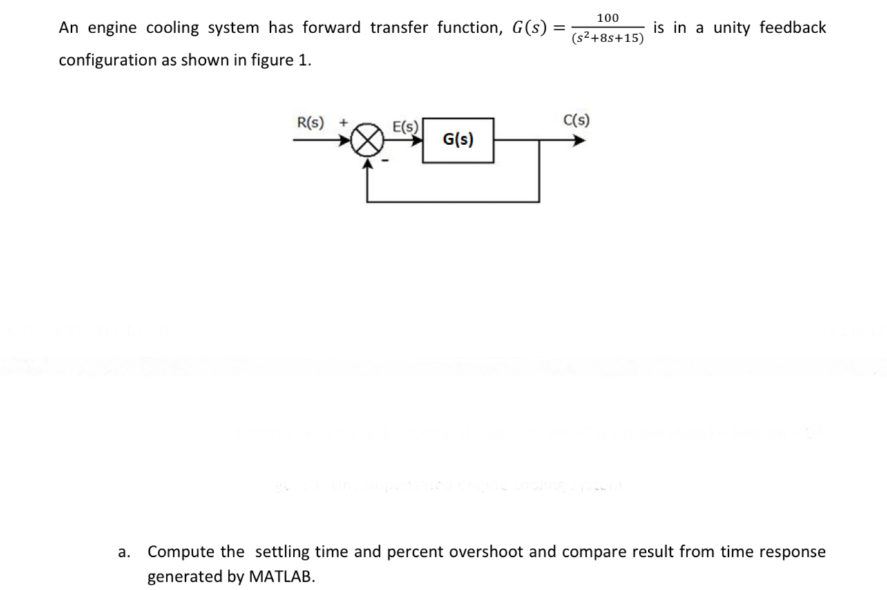 Solved An engine cooling system has forward transfer | Chegg.com