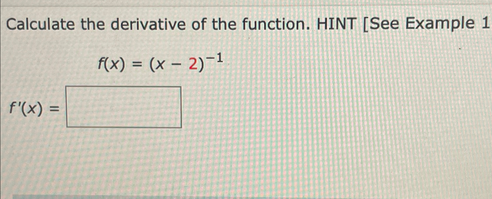 Solved Calculate the derivative of the function. HINT [See | Chegg.com