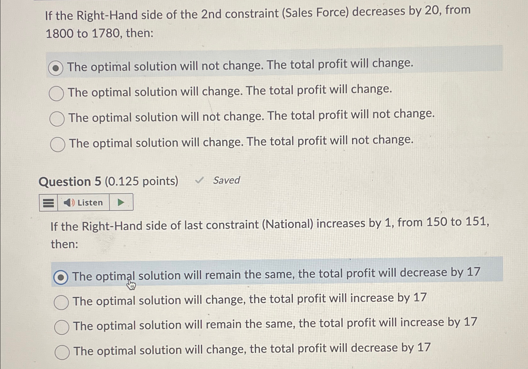 Solved If the Right-Hand side of the 2 ﻿nd constraint (Sales | Chegg.com