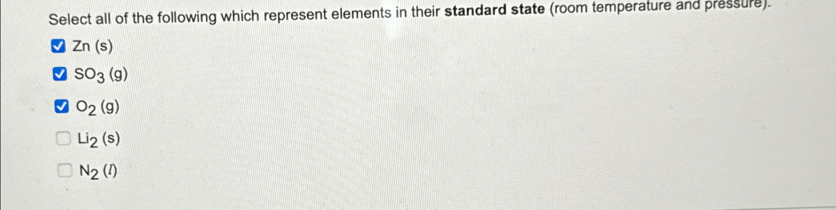 Solved Select all of the following which represent elements | Chegg.com