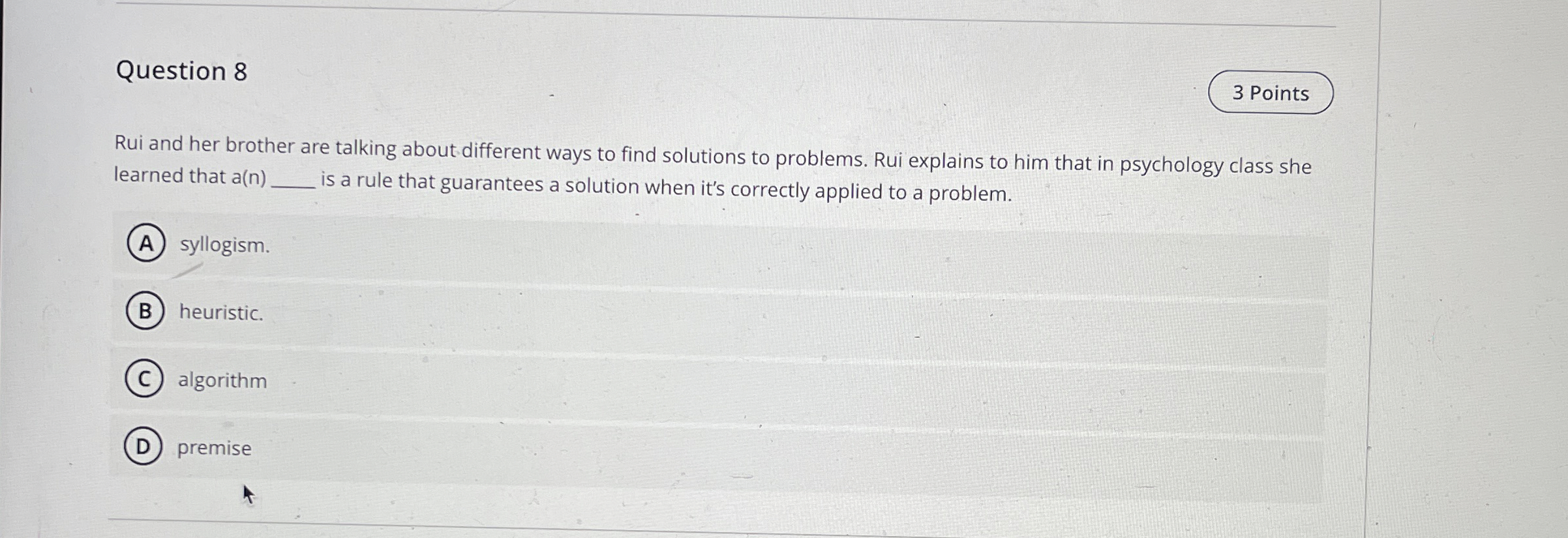 Solved Question 83 ﻿PointsRui and her brother are talking | Chegg.com
