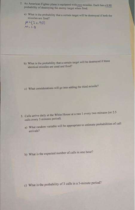 Solved I don't think I did the mean correct for 2a. Any and | Chegg.com