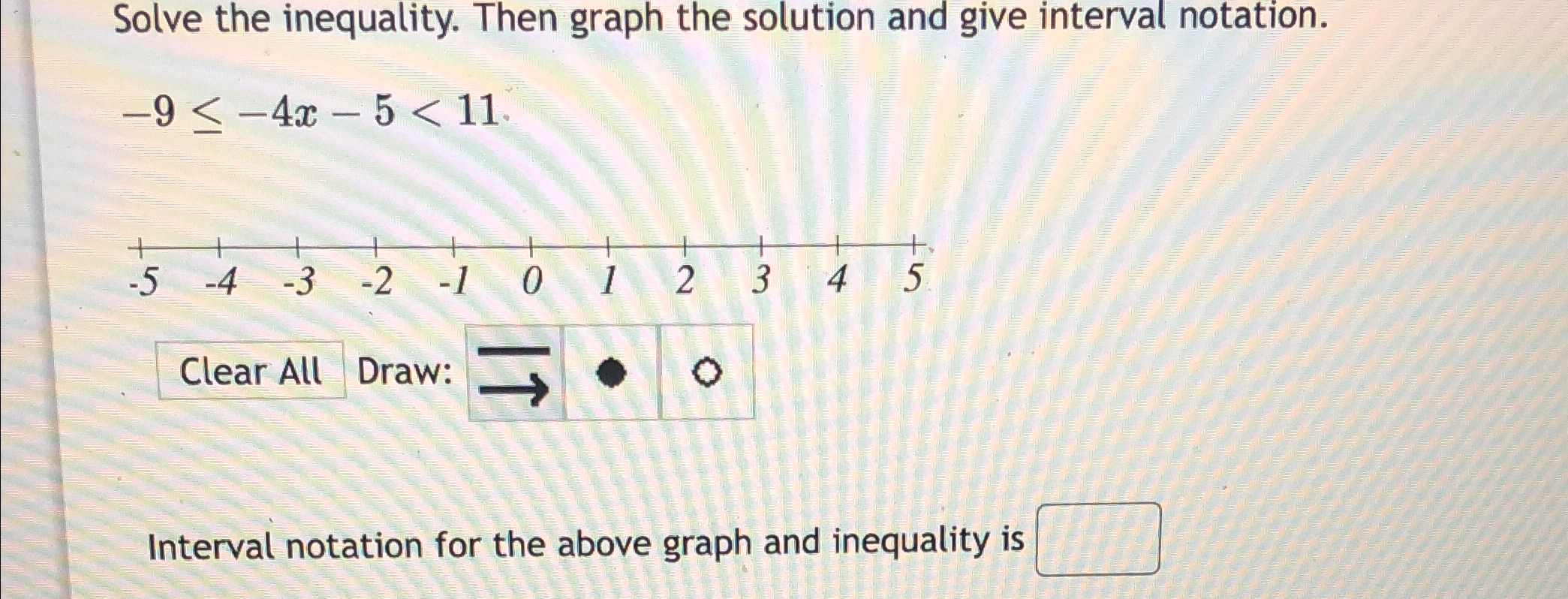 Solved Solve the inequality. Then graph the solution and | Chegg.com