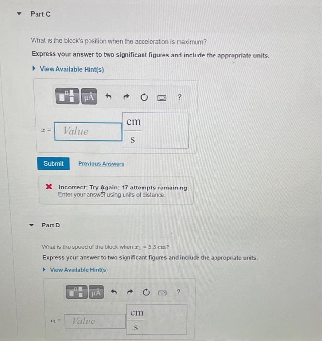 Solved A 200 g block attached to a spring with spring | Chegg.com