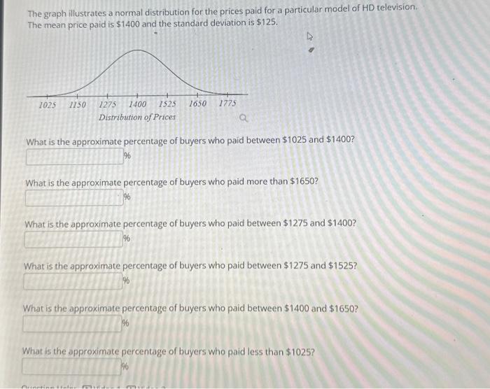 Solved The graph illustrates a normal distribution for the | Chegg.com