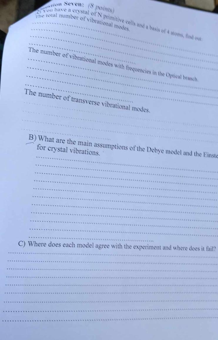 Solved The number of vibrational modes th ith fixyluencies | Chegg.com
