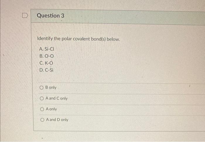 Solved B only A and C only A only A and D only | Chegg.com