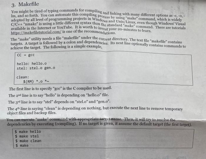 Solved Please answer all parts 1, 2, 3. use c language. Note | Chegg.com