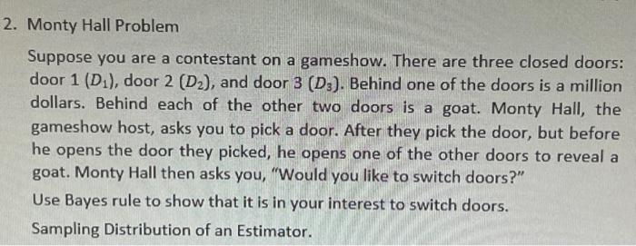 Answer To The Monty Hall Problem Monty Hall Problem