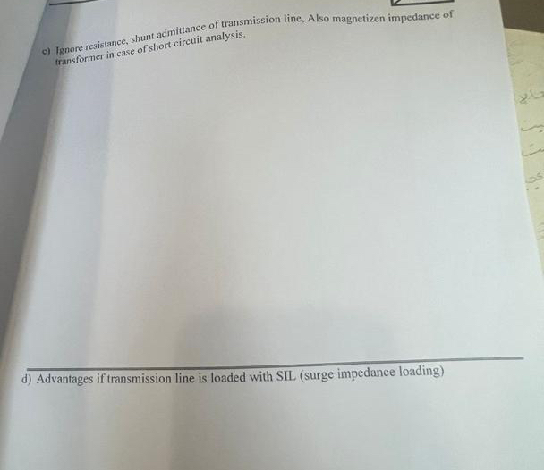 Solved c) ﻿Ignore resistance, shunt admittance of | Chegg.com