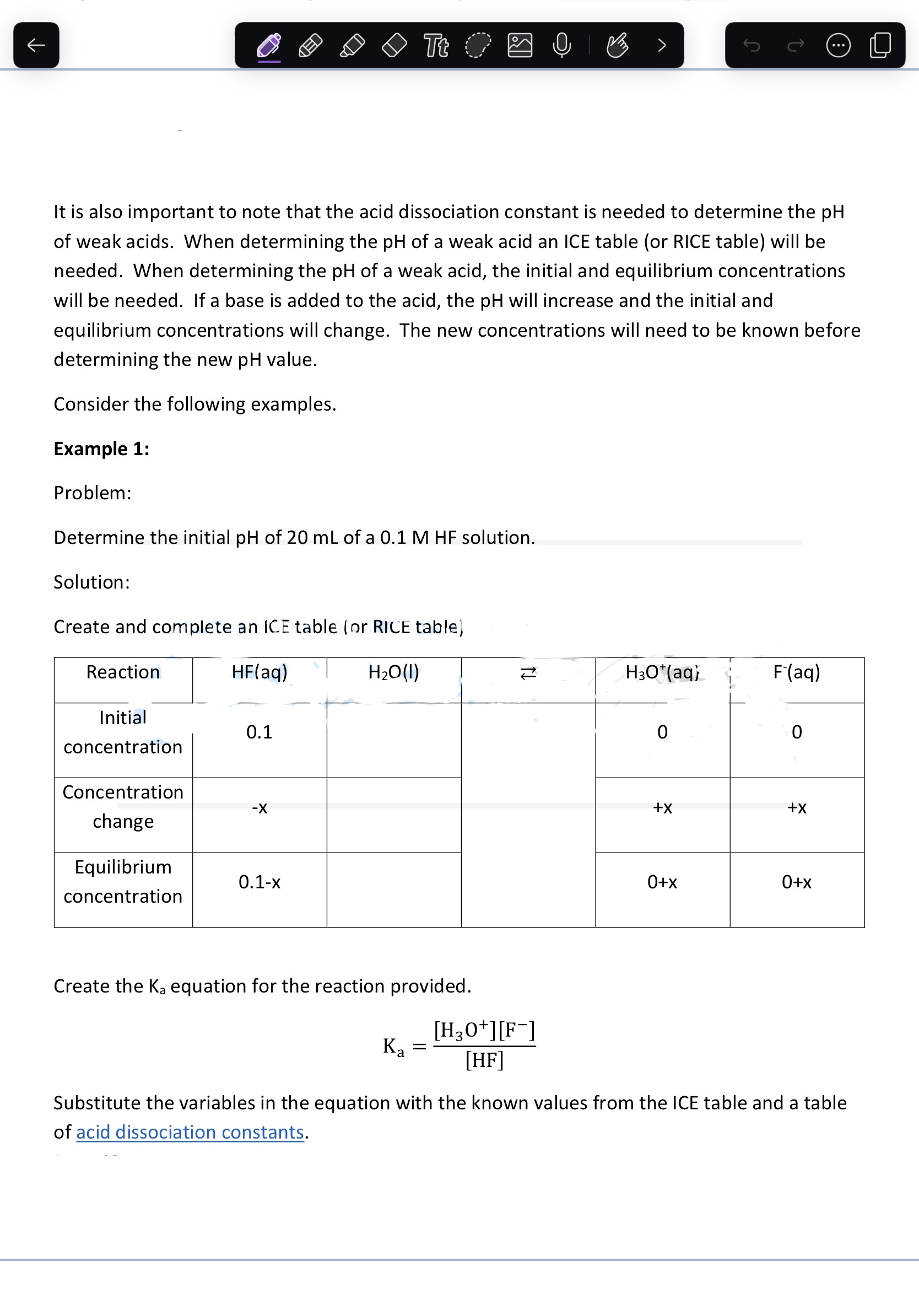 Solved It is also important to note that the acid | Chegg.com