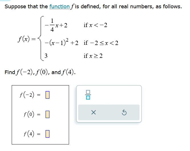 Solved Suppose that the function f ﻿is defined, for all real | Chegg.com