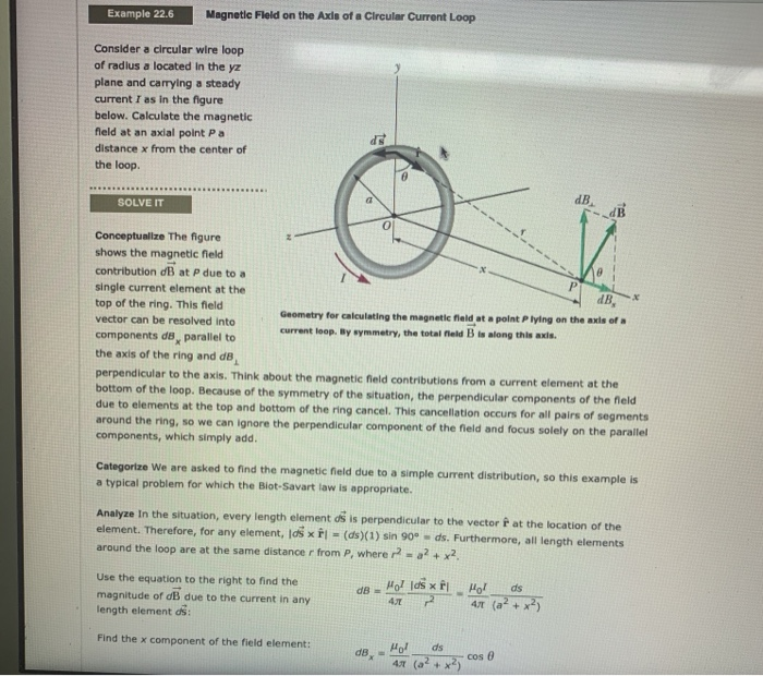 Solved Example 22.6 Magnetic Field on the Axis of a Circular | Chegg.com