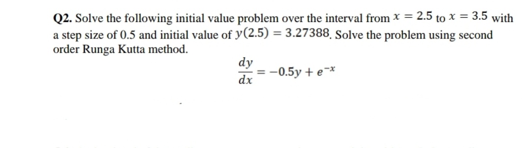 Solved Q2. ﻿Solve the following initial value problem over | Chegg.com