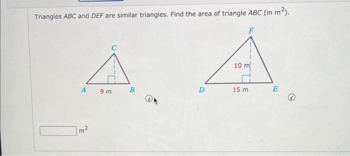 Solved Triangles ABC and DEF are similar triangles. Find the | Chegg.com