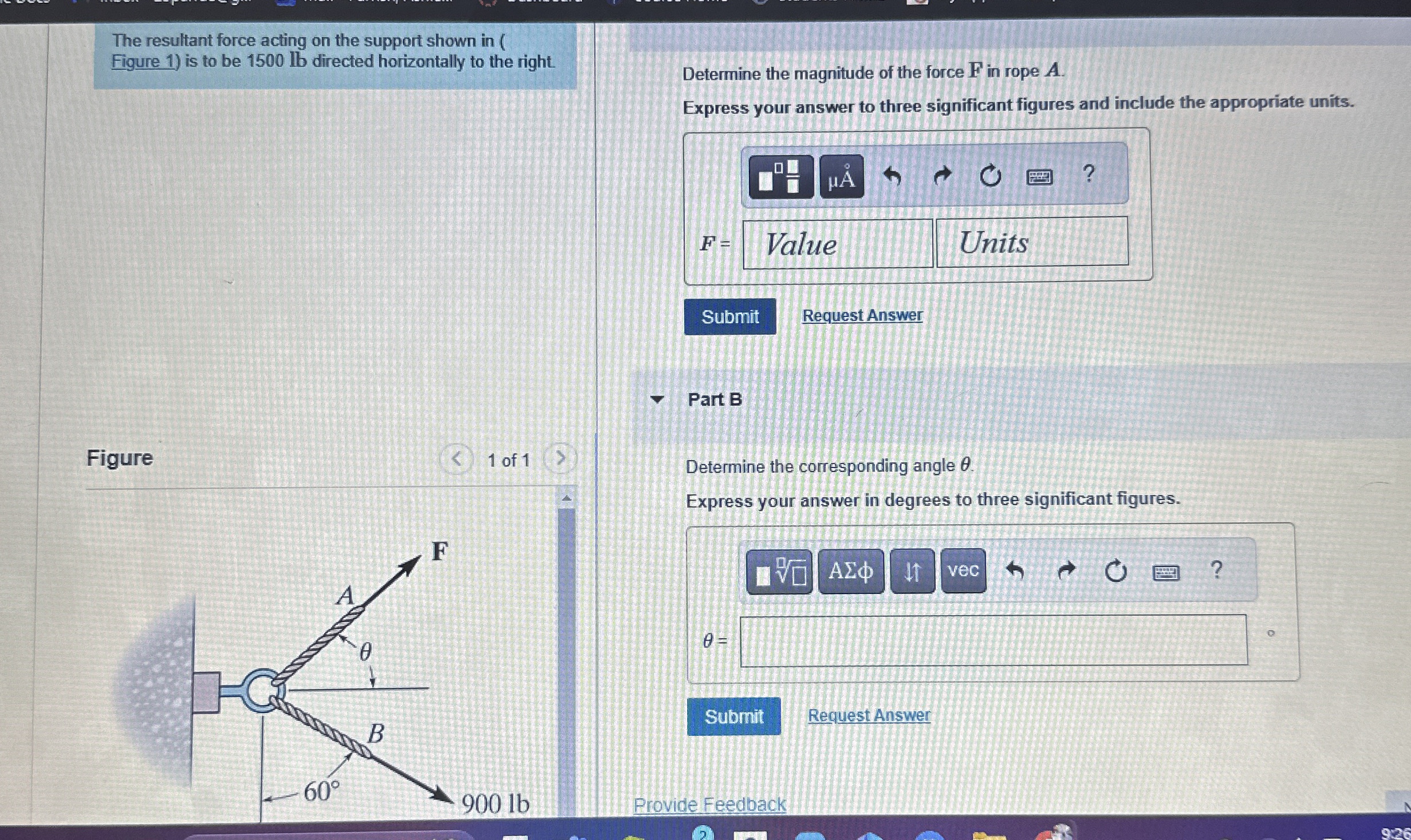 Solved The resultant force acting on the support shown in ( | Chegg.com