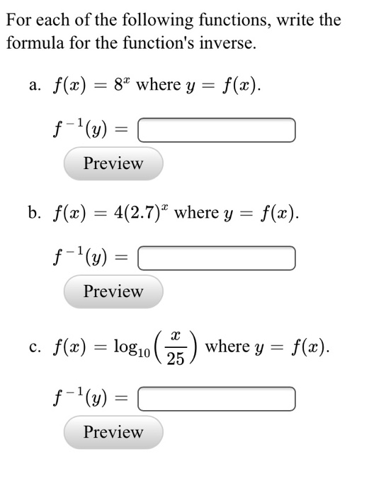 Solved Consider the function f(x) = 24 where y = f(x). a. | Chegg.com