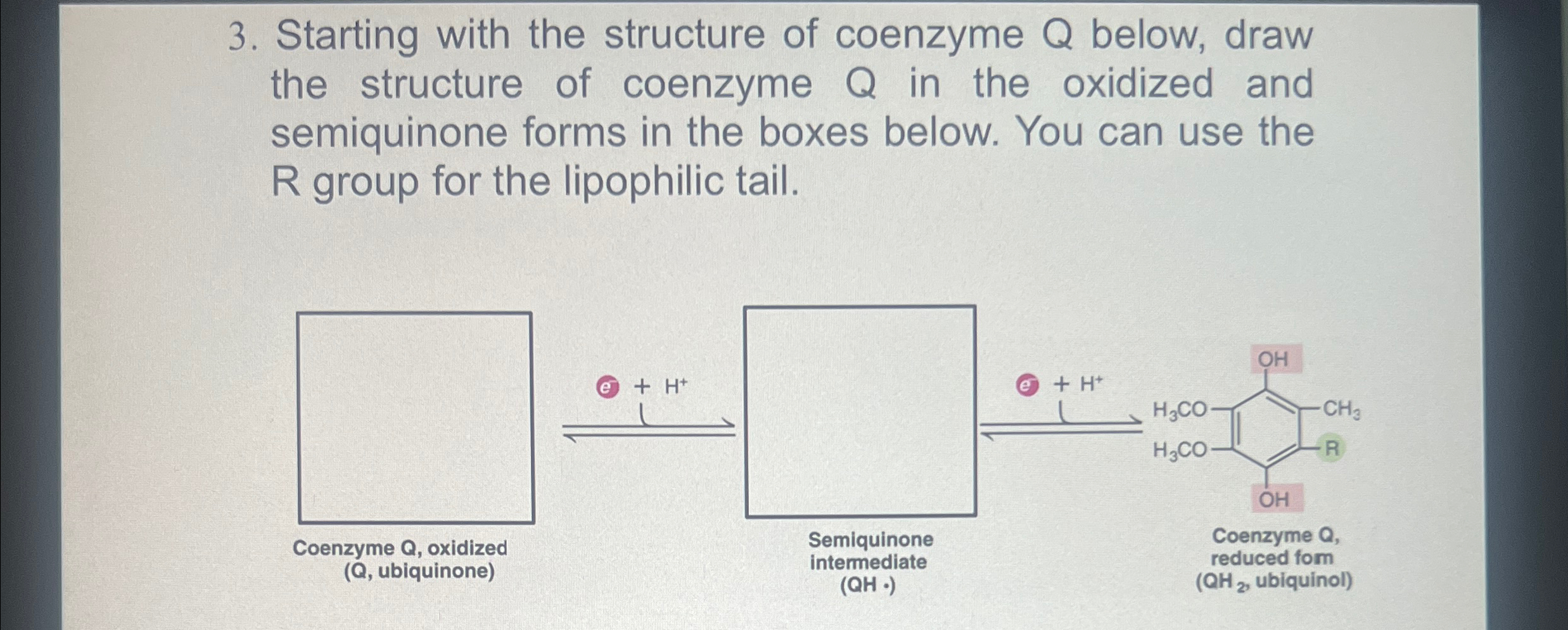 Solved Starting with the structure of coenzyme Q ﻿below, | Chegg.com