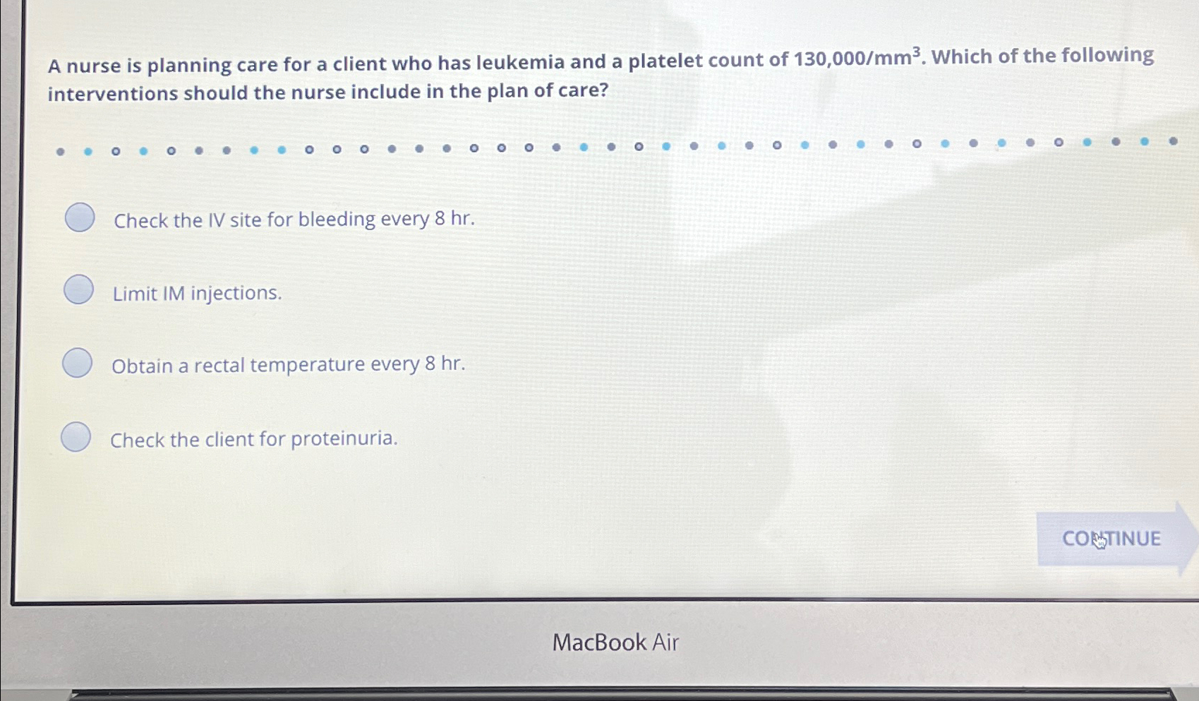 Solved A nurse is planning care for a client who has | Chegg.com