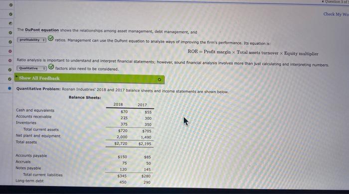 Solved The Dupont equation shows the relationships among | Chegg.com