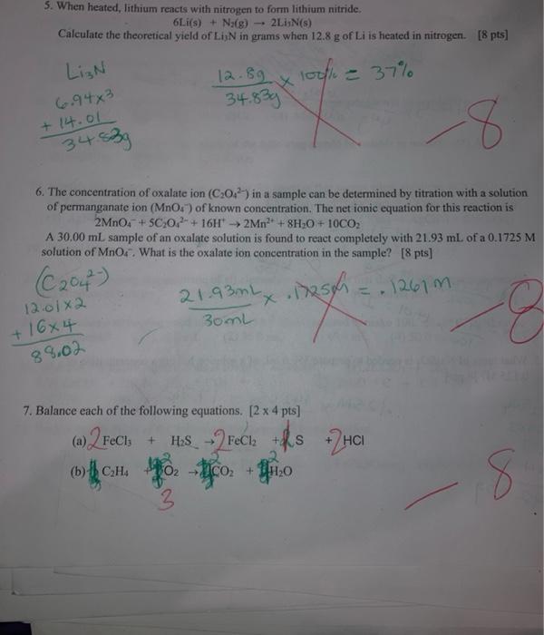Solved 2. A sample of unknown ore was analyzed and found to | Chegg.com