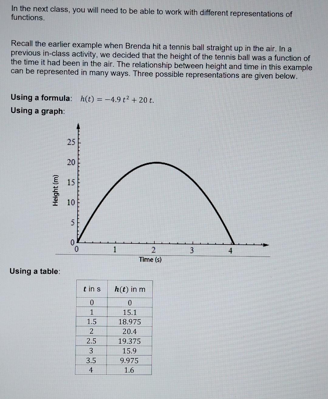 Solved In the next class, you will need to be able to work | Chegg.com