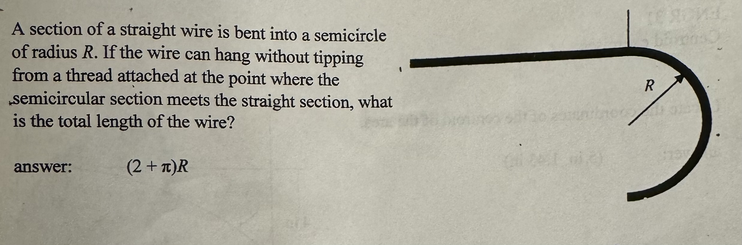 Solved A section of a straight wire is bent into a | Chegg.com