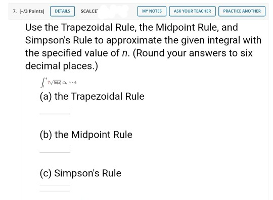 Solved 5. [-13 Points) DETAILS SCALCE MY NOTES ASK YOUR | Chegg.com Solved 5. [-13 Points) DETAILS SCALCE MY NOTES ASK YOUR | Chegg.com