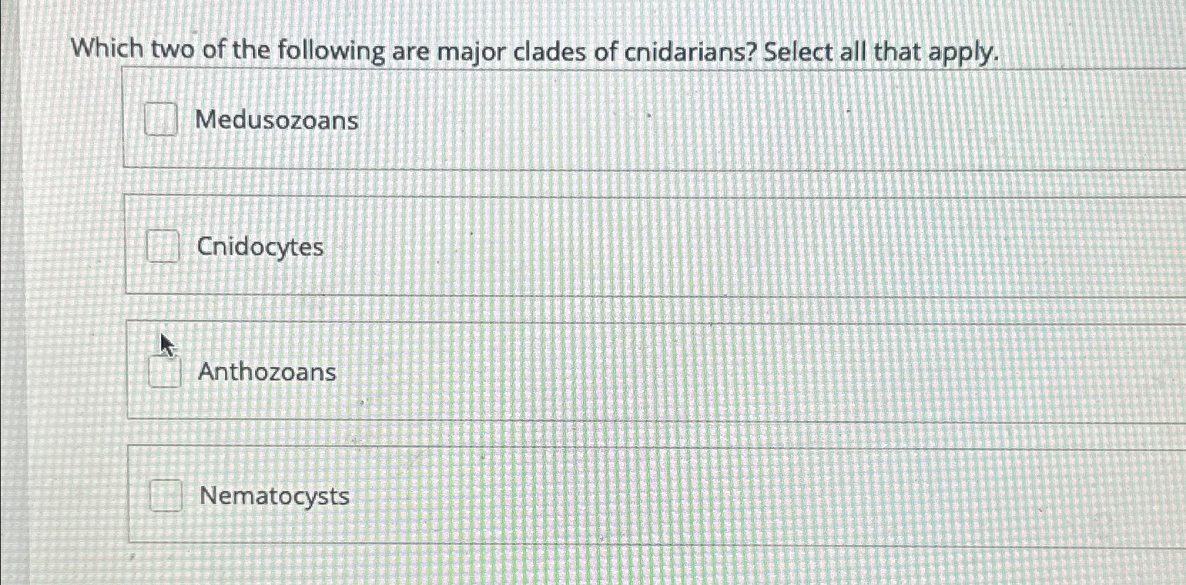 Solved Which two of the following are major clades of | Chegg.com