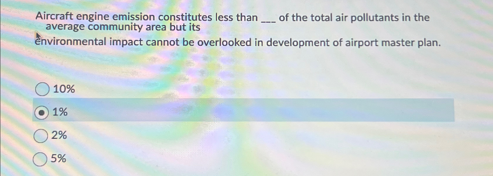 Solved Aircraft engine emission constitutes less than of the | Chegg.com