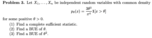 Solved Problem 3. ﻿Let x1,dots,xn ﻿be independent random | Chegg.com