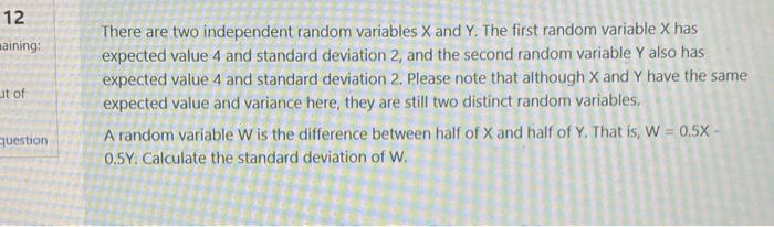 Solved If X is any random variable with expected value μX | Chegg.com