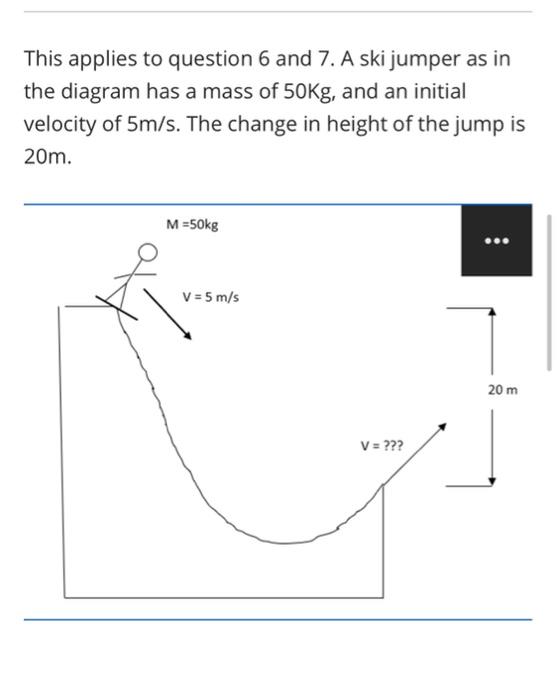 Solved This applies to question 6 and 7. A ski jumper as in | Chegg.com