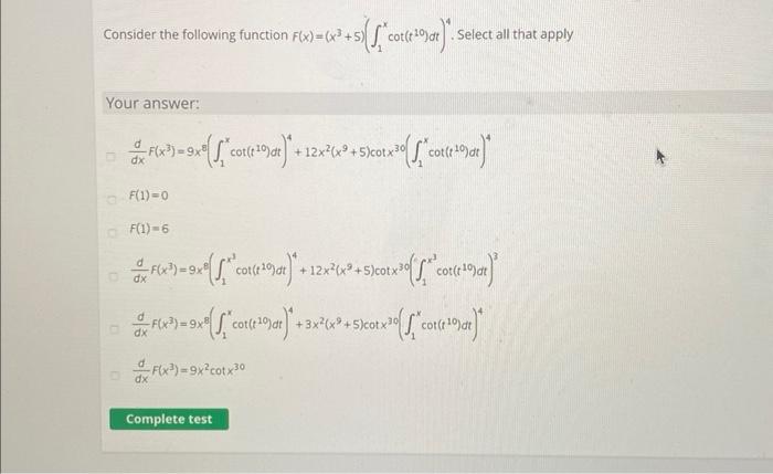 Solved Consider the following function | Chegg.com