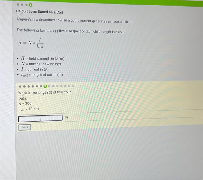 Solved Calculations Based on a Coil Ampere's law describes | Chegg.com