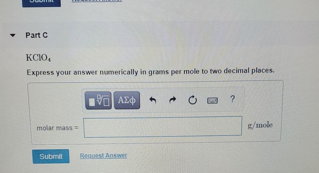Solved Part A C2H4O2 Express your answer numerically in | Chegg.com