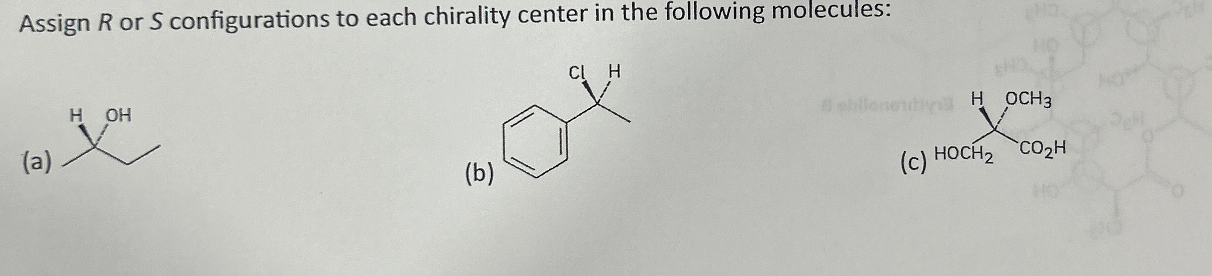 Solved Assign R ﻿or S ﻿configurations to each chirality | Chegg.com