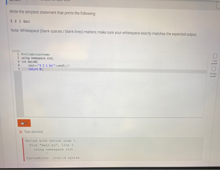 Solved Write the simplest statement that prints the | Chegg.com Solved Write the simplest statement that prints the | Chegg.com