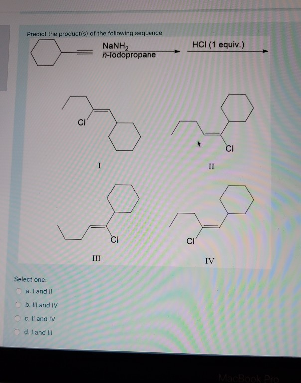 Solved Predict the product(s) of the following sequence | Chegg.com