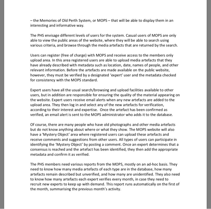 3. Use case modelling - event decomposition technique | Chegg.com