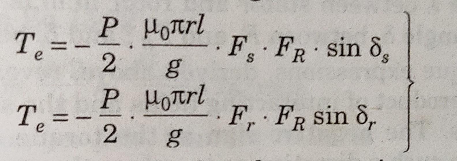 Solved Derive a general torque expression for Non salient | Chegg.com