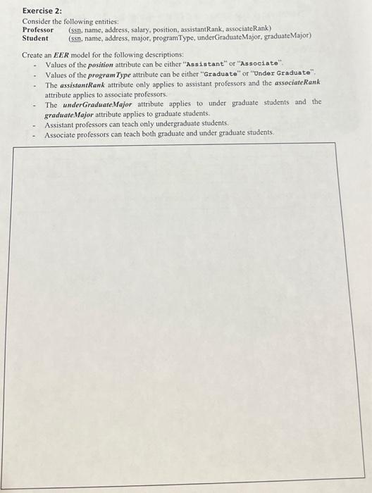 Solved Homework 06: Enhanced Entity-Relationship Modeling | Chegg.com