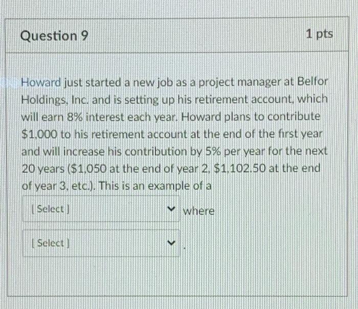 Solved First blank has options of gradient, annuity, linear | Chegg.com