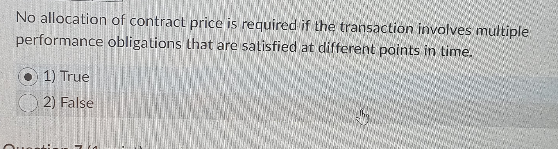 Solved No allocation of contract price is required if the | Chegg.com
