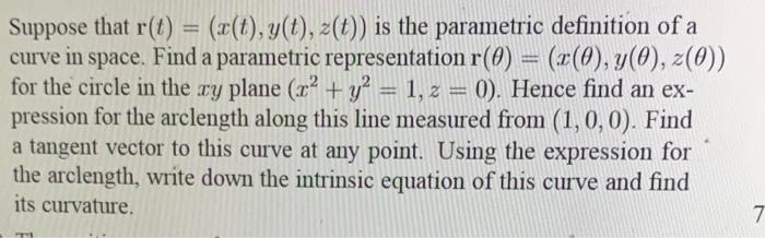 Solved Suppose that r(t)=(x(t),y(t),z(t)) is the parametric | Chegg.com