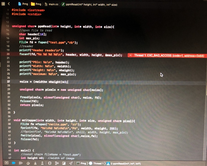 Solved Write a function that reads PPM format images. The | Chegg.com