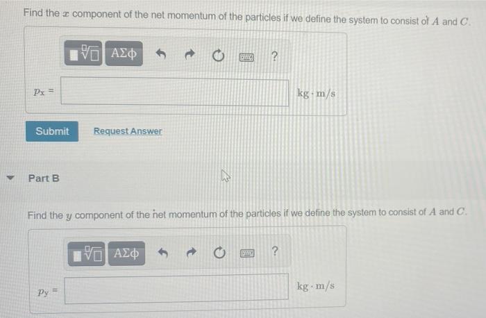 Solved Three objects A, B, and C are moving as shown in the | Chegg.com