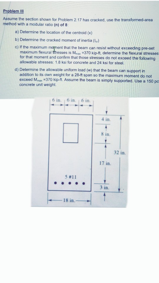 Solved Problem 111 Assume the section shown for Problem 2.17 | Chegg.com