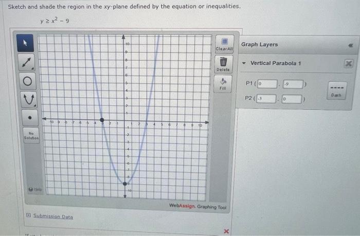 Solved Sketch and shade the region in the xy-plane defined | Chegg.com