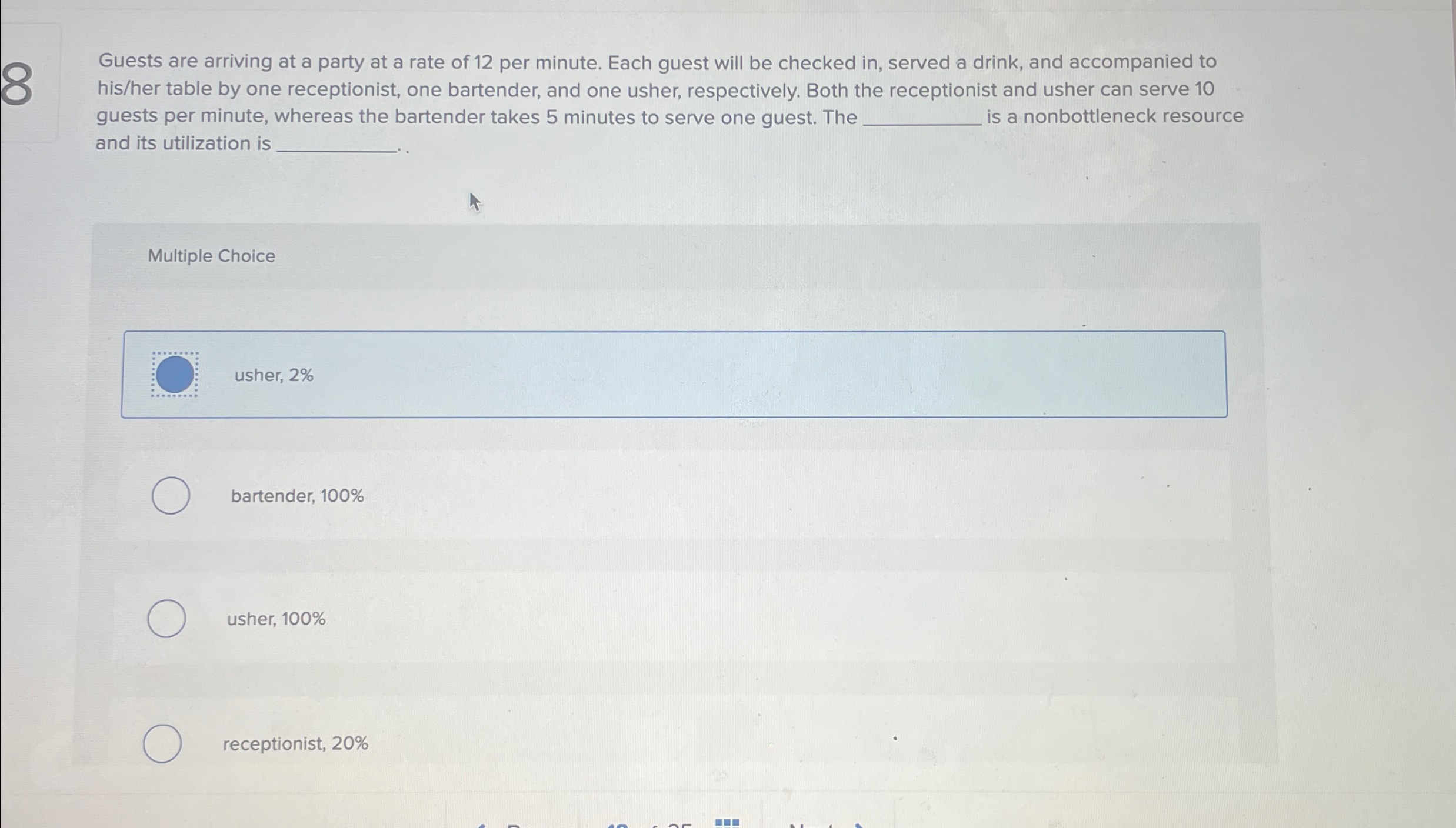 Solved Guests are arriving at a party at a rate of 12 ﻿per | Chegg.com